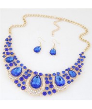 Glistening Waterdrops Chunky Style Costume Necklace and Earrings Set ...