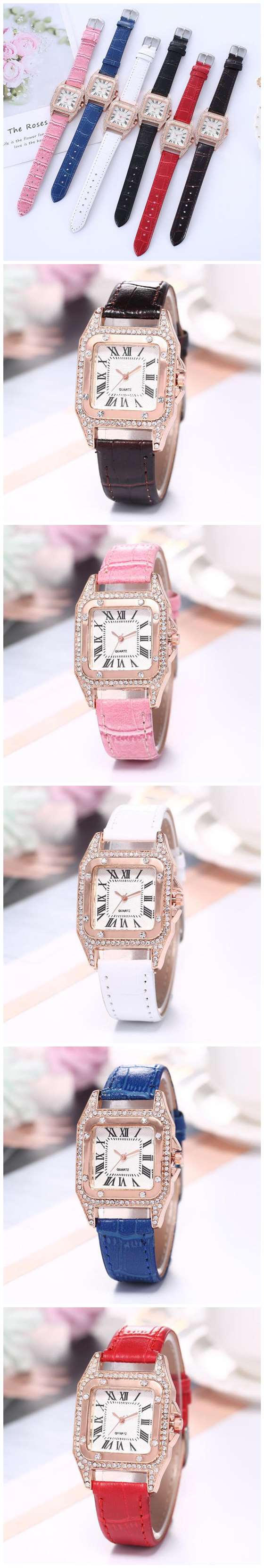 6 Colors Available Rhinestone Embellished Roman Numerals Vintage Index ...